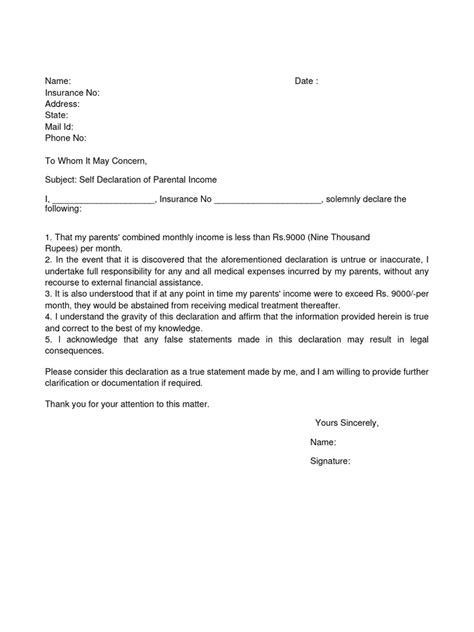 Esic Self Declaration Form Pdf