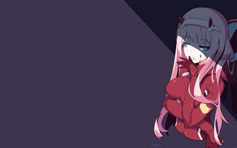 Zero Two обои для ПК Пикабу