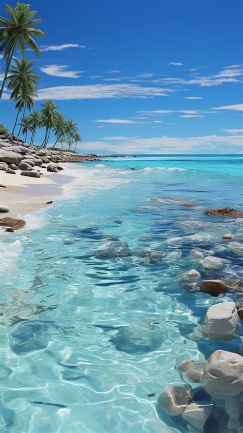 A Huge Coconat Palm Tree In The Corner Of Maldives Islands Ai