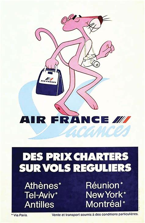At Auction Air France Vacances Panthère Rose Pink Panther Rare