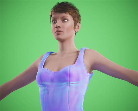 3d Model Game Girl Rigged Vr Ar Low Poly Cgtrader