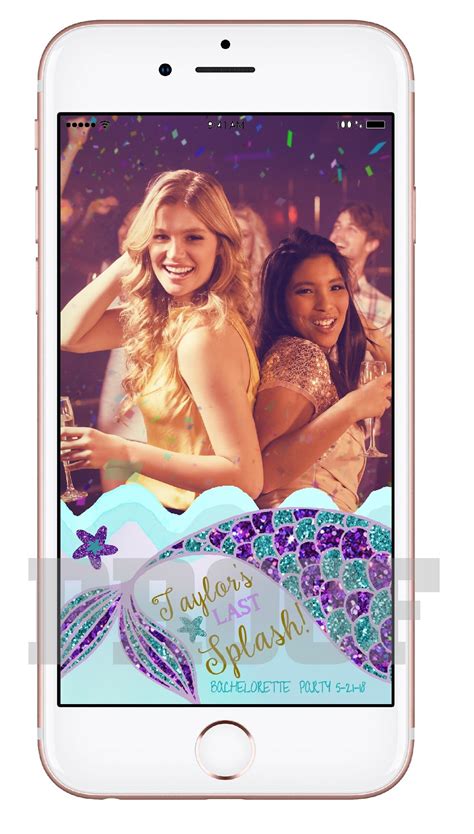 Mermaid Bachelorette Snapchat Filter Geofilter Edit Yourself Mermaid