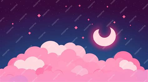 Premium Ai Image Ruby Sky Reverie A View To The Night Sky With White Clouds In Ruby Red Splendor