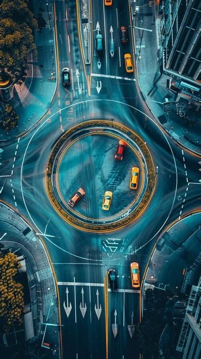 Free Urban Traffic Circle Image Download At Stockcake