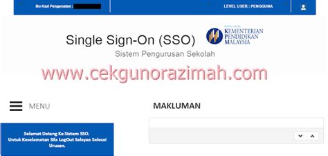 Langkah Langkah Pendaftaran Single Sign On SSO Cikgu Norazimah