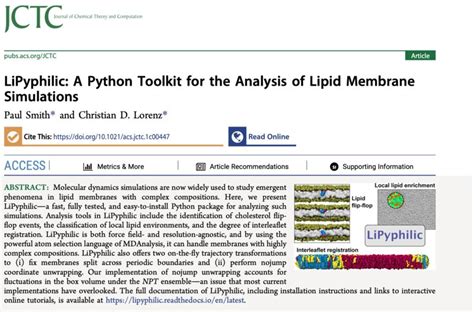Chris Lorenz On Linkedin Our Recent Publication Summarising The Python Based Package For Analysing…