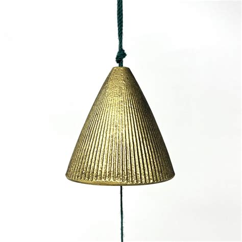Cast Iron Wind Chime Gold Cone Utsuwa No Yakata