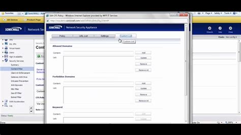 SonicWall How To Allow Or Block Access To A Specific Website YouTube