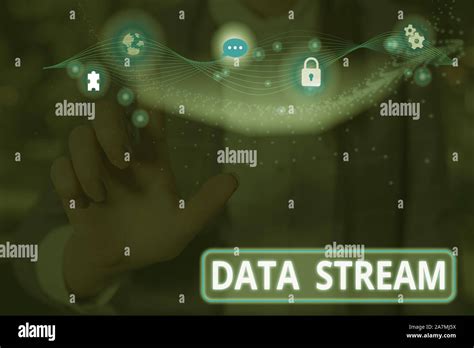 Handwriting Text Data Stream Conceptual Photo Sequence Of Digitally Encoded Coherent Signals