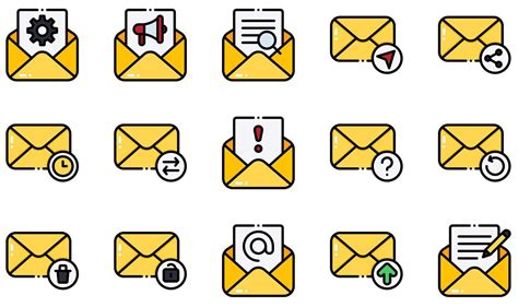 Set Of Vector Icons Related To Email Contains Such Icons As Open Email