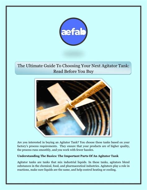 Ppt The Ultimate Guide To Choosing Your Next Agitator Tank Powerpoint Presentation Id 14393635
