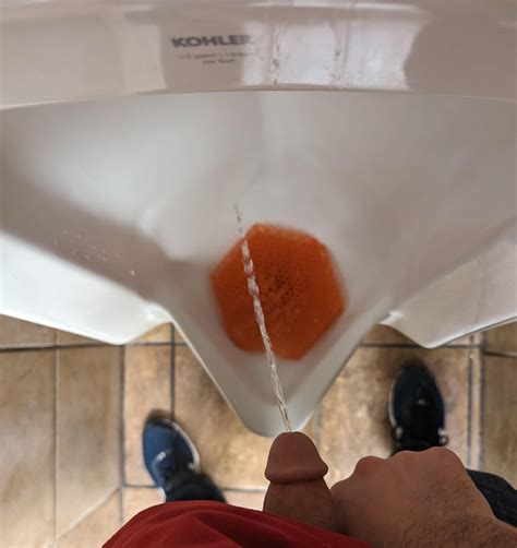 Me Peeing At Two Different Urinals I Personally Prefer The Wider Ones