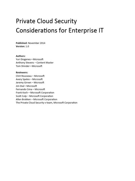 Private Cloud Security Considerations For Enterprise It Public Pdf