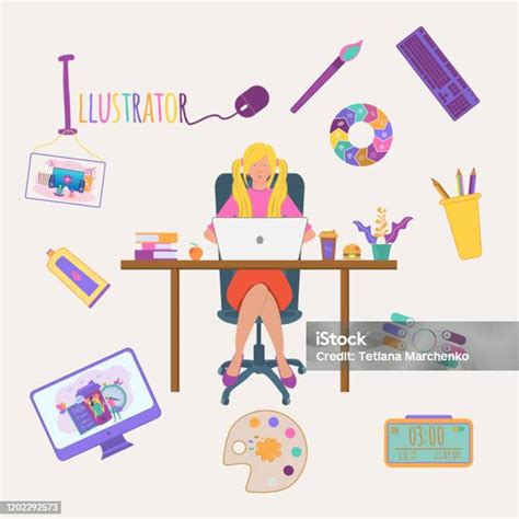 다채로운 벡터 알파벳입니다 직업의 책 전문 일러스트레이터 편지 I 개발에 대한 스톡 벡터 아트 및 기타 이미지 개발 경영자