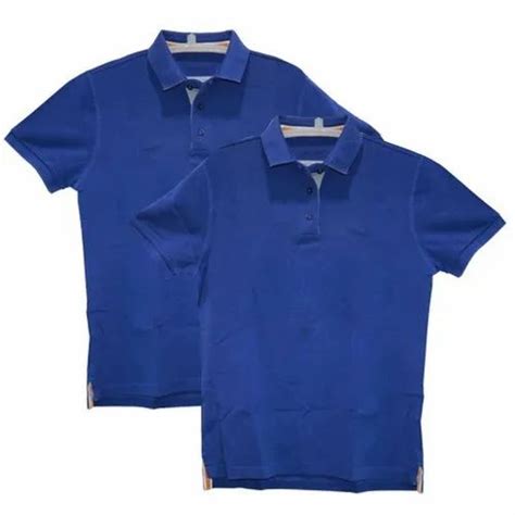 Plain Polo Neck Cotton Collar T Shirt Packaging Type Packet At Rs 350