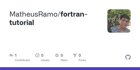 Github Matheusramofortran Tutorial