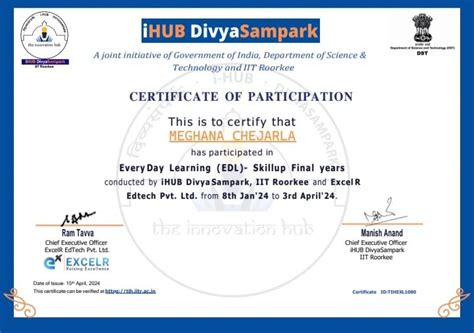 Im Thrilled To Share That I Have Successfully Participated In The Every Day Learning Edl