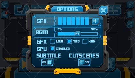 Sci Fi Robot Game Gui Game Art 2d