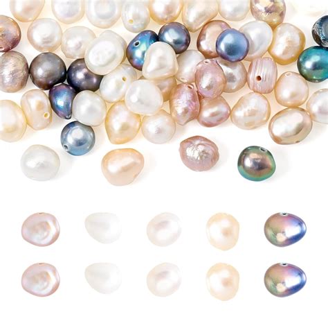 Pandahall 50pcs Colors Freshwater Pearl Beads Genuine Real