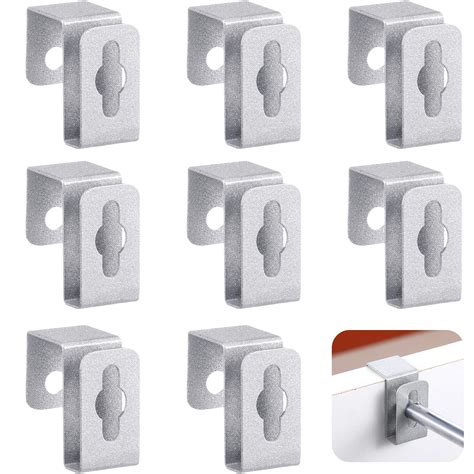 Hicarer 8 Pcs Metal Hanging File Bracket Clips Storage