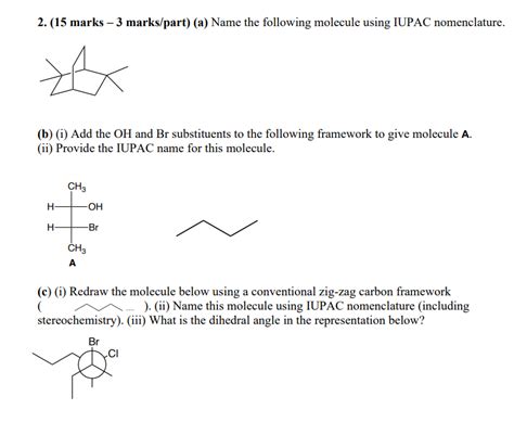 Solved Marks Marks Part A Name The Following Chegg