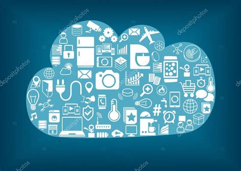 Smart Home Cloud Computing Technology Background Stock Vector Image By ©
