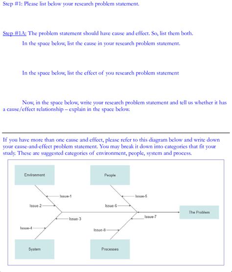 Exercise For Clarifying The Research Problem Statement Step 2