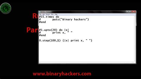 Ruby Programming Part 18 Iterators Loops Youtube