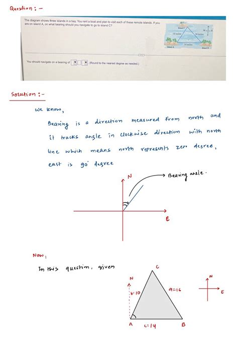 Solved The Diagram Shows Three Islands In A Bay You Rent A Boat And