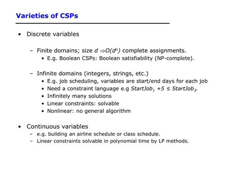 Ppt Constraint Satisfaction Problems Csps Powerpoint Presentation Free Download Id2637417