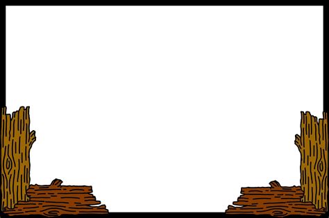 Tree Trunk Border Decoration Graphic By Arsa Adjie · Creative Fabrica