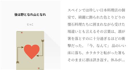 腐ルーロック 腐ルーロック小説500users入り 後は野となれ山となれ じっこの小説 Pixiv
