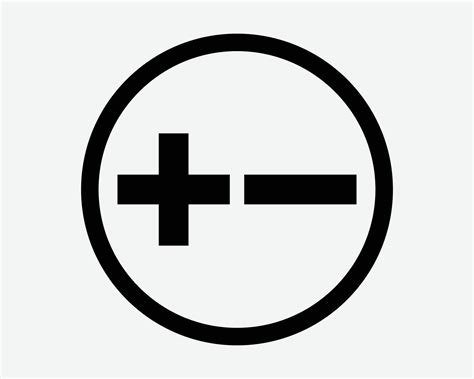 Plus Minus Circle Positive Negative Round Addition Subtraction Button Add Subtract Increase