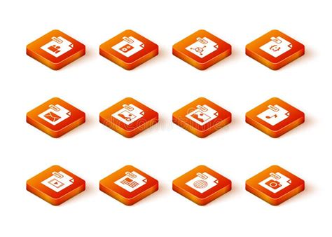 Set MP File Document PDF EML GIF HTML TIFF RAW And MP Icon Vector Stock Vector