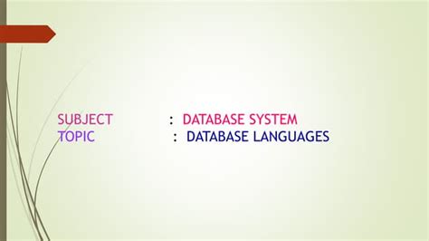 Database Language Pptpptx