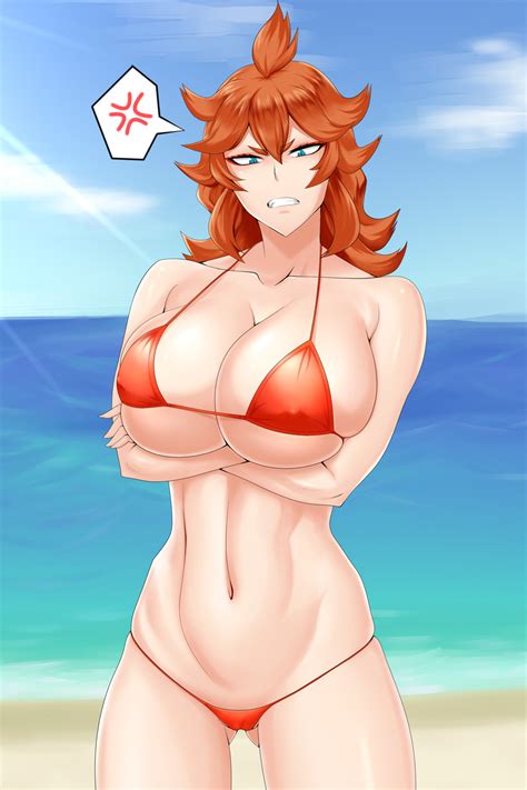 Rule 34 Angry Ass Visible Through Thighs Big Breasts Bikini Black Clover Blue Eyes Female