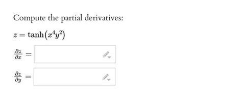 Solved Compute The Partial Derivatives