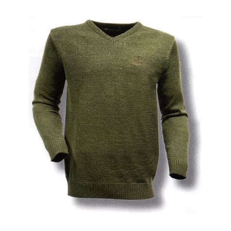 Pull De Chasse Brodé Col V