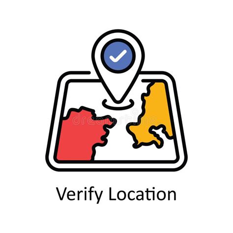 Verify Location Vector Fill Outline Icon Design Illustration Map And