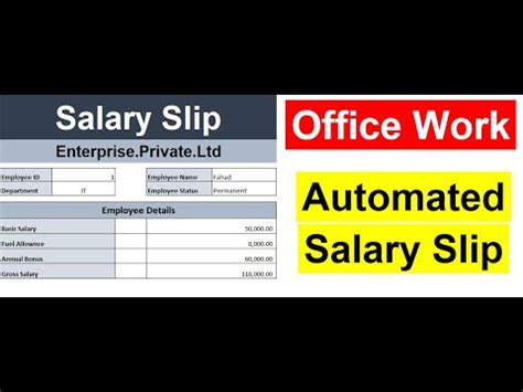 How To Create 10 000 Salary Slips In Excel Just In 1 Minute Automated