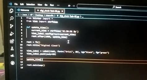 Nageshwari Godari On Linkedin Digitalclock Task2 Internpe Python