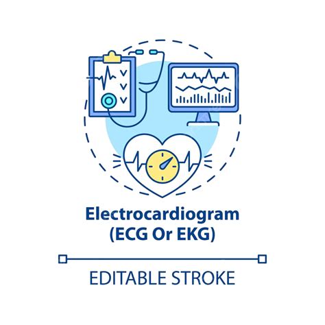 Electrocardiogram Concept Icon Symbol Notion Lineart Vector Symbol