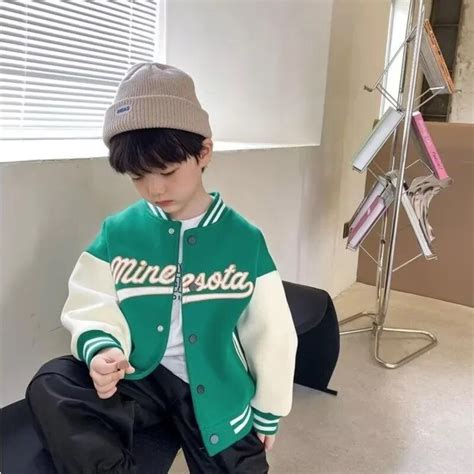 Badu Bg Якета за момчета пролетни и есенни тоалети нови западни стилове модерни топове и