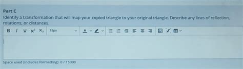 Solved Part C Ldentify A Transformation That Will Map Your Copied