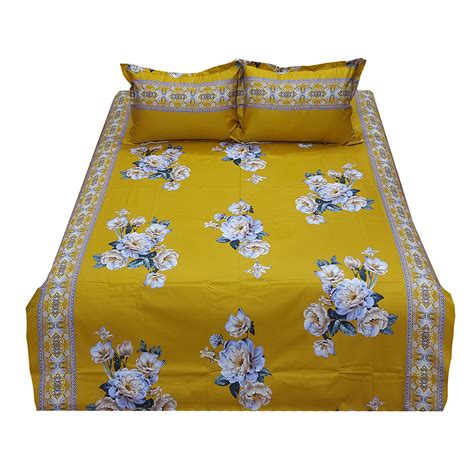 Camaliya Yellow Bed Sheet Vibrant And Soft Bedding By Home Tex