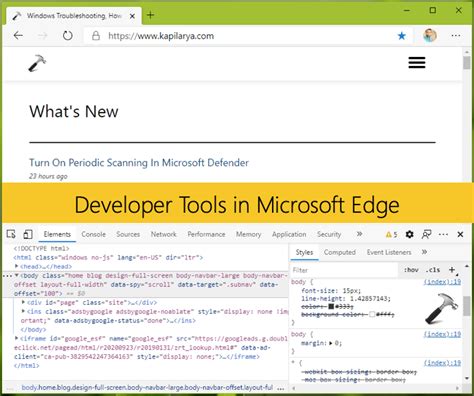 Allowprevent Access To Developer Tools In Microsoft Edge Chromium