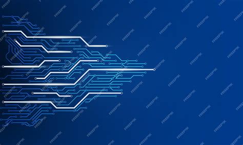 Premium Vector Circuit Board Texture Background Design Waves Flow Quantum Explosion Technology