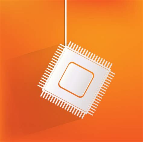 Microchip Icon Monochrome Silhouette On White Vector Image