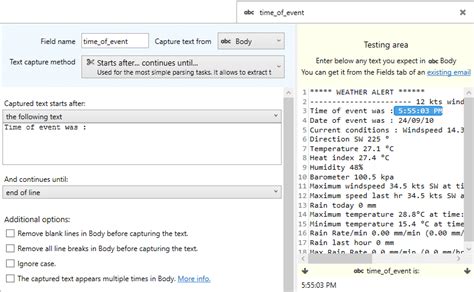 Filter Incoming Emails Parse Data And Write To Excel File Email