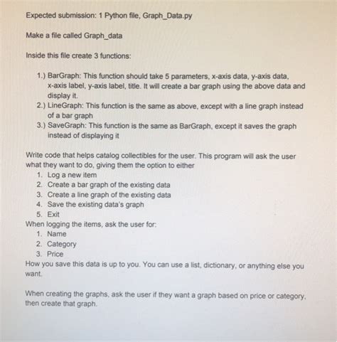 Solved Expected Submission 1 Python File Graphdatapy
